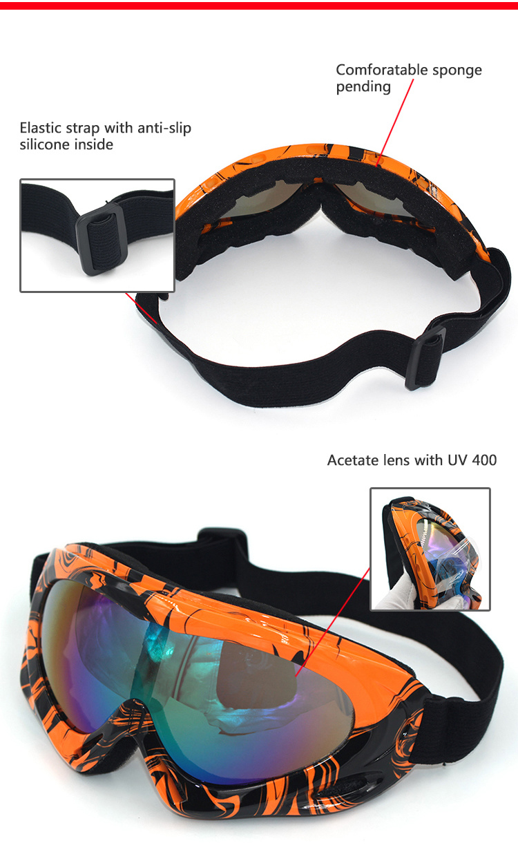 UV400 Safety Protactive Scrooter Eyewear Dirt Bike Racing Goggle