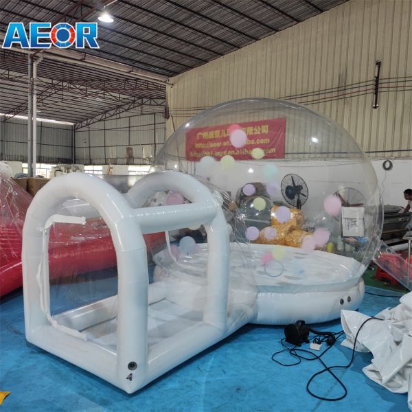 Quality transparent inflatable bounce bubble house fun dome bubble house with balloon for sale