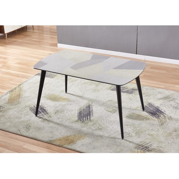 Quality Grey Rectangle Luxury Real Natural 50kgs Marble Top Dining Table for sale