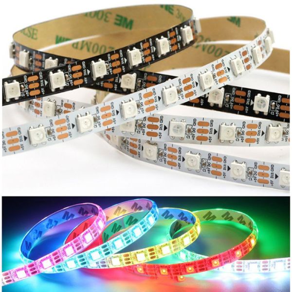 Quality 5v 5050 Addressable Rgb Light Strip Non Waterproof IP20 60leds/Meter for sale