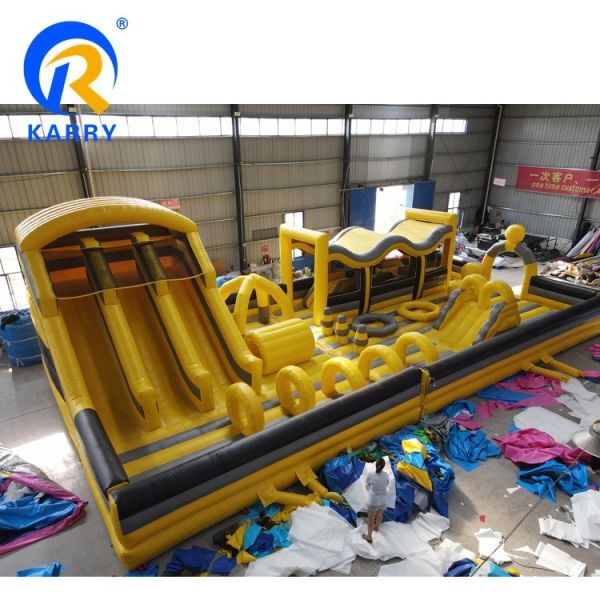 Quality Unisex Kids Outdoor Inflatable Castle Slide Combo and Obstacle Course Entertainm for sale