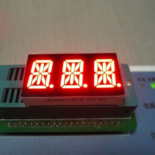 Quality Ultra Red 0.54 Inch Triple Digit 14 Segment Alphanumeric Led Display for sale