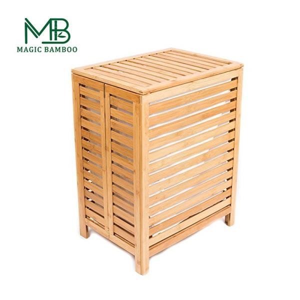Quality Foldable Bamboo Washing Basket Laundry Hamper Storage Multifunctional for sale