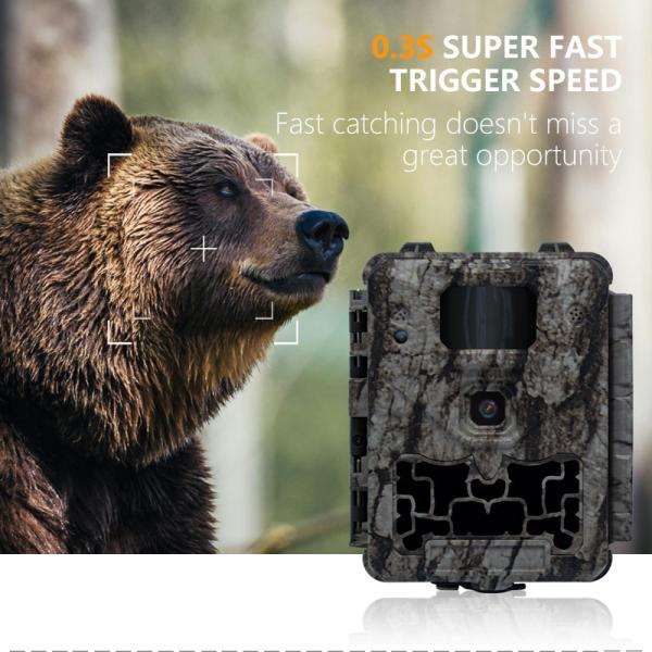 Quality Wildlife Trail Camera No Glow 30MP Image 1080P Video Waterproof IP67 up to 512GB for sale