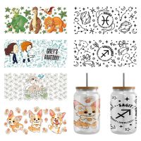 Quality Self Adhesive Christmas UV DTF Cup Wraps DTF Glass Sticker 16oz for sale