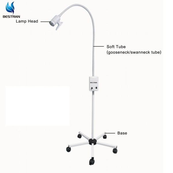 Quality Mobile Soft Gooseneck Tube Surgical Examination Lights Adjustable Brightness 5 Castors for sale