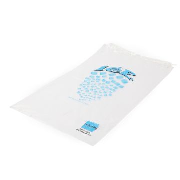 Quality LDPE 8lb 10lb Disposable Ice Cube Bags Custom Size With Drawstring for sale
