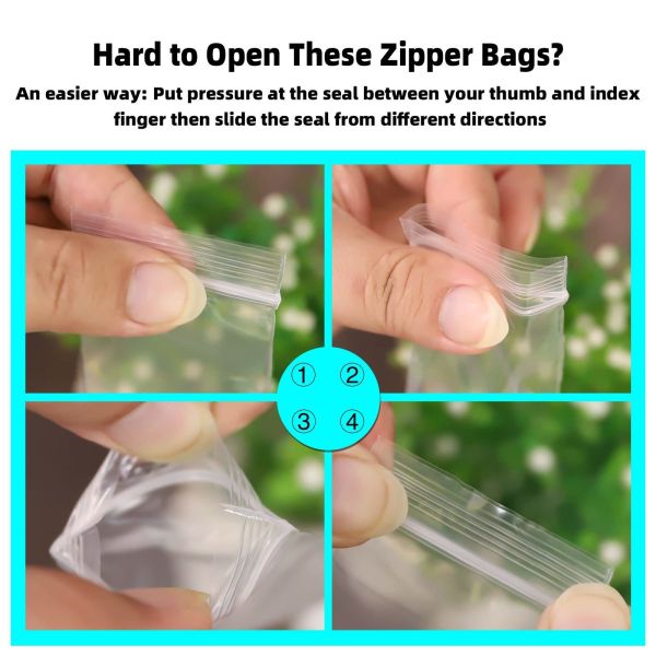 Quality Custom Logo Compostable Zipper Bag Transparent Plastic Packaging for Easy Open for sale