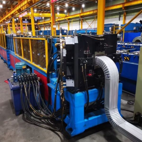 Quality Galvanized Steel Gutter Downspout Machine PLC Control With 0.4-0.8mm Thickness for sale