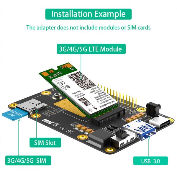Quality 4G &5G Base HAT for Raspberry Asus Tinker Board Samsung ARTIK Latte Panda for sale