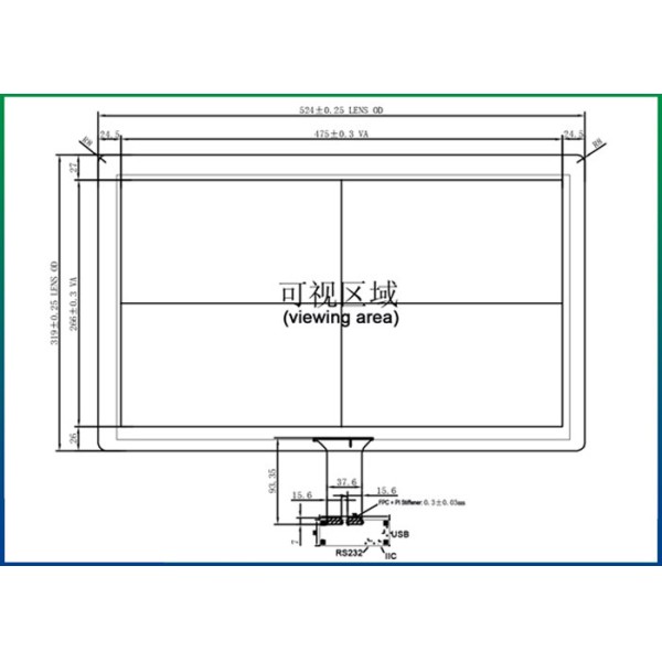 Quality 10 Point Touch Screen Overlay Kit 21.5 Inch Projected Capacitive Touch Panel for sale