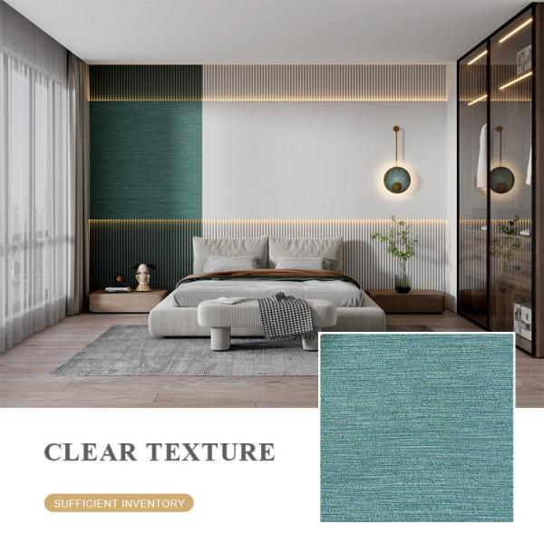 Quality Bamboo Wood Fiber Fireproof Fabric PVC Wall Panels Water Resistant for sale