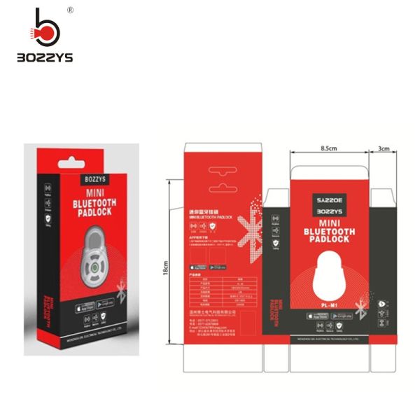 Quality OEM Acceptable Led Light Display Keyless Smart Bluetooth Pad Lock for sale