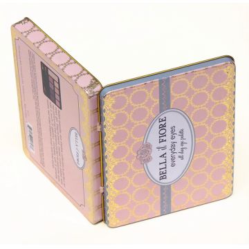 Quality Lovely Rectangular Tin Box containers Makeup Eye Shadow Palette for sale