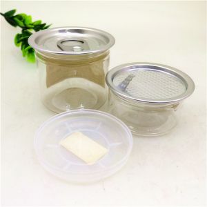 Quality FDA Clear Plastic Cylinder , 50ml Dried Cans Aluminum Peel Off Food Jar for sale