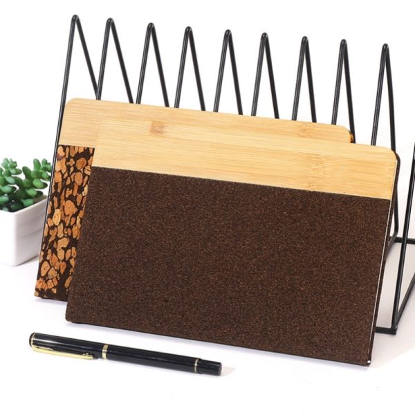Quality Creative Gift A5 Eco-friendly Coffee Grounds Cork Bamboo Splicing Cover Notebook for sale