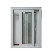 Quality Windproof Function Double Sliding Glass UPVC Vertical Windows with Energy-Save for sale
