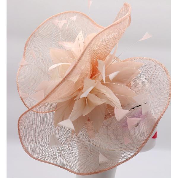 Quality Female Party-goers' Essential Sinamay And Feather Fascinator Hat with Headband for sale