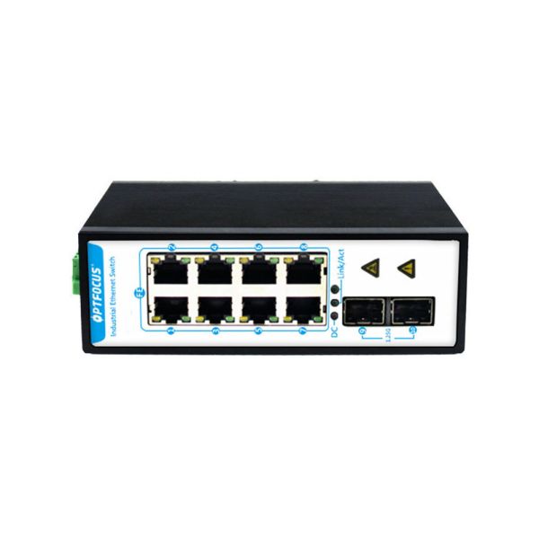 Quality Broadcast Storm Controlled Industrial Ethernet Switch Redundant Dual DC Power for sale