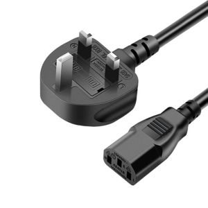 Quality BS Laptop Power Cable PVC Rubber UK 3 Pin Plug Figure 8 Fuse for sale
