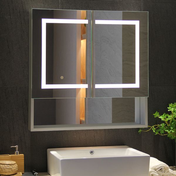 Quality Smart Mirror with Bluetooth and LED Lighted Rectangle Medicine Cabinet for sale