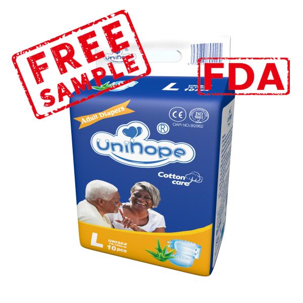 Quality OEM Free Samples Disposable Adult Diaper with Super Soft Non-Woven Fabric Top for sale