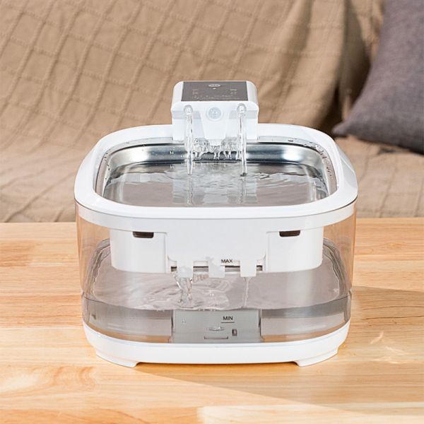 Quality Eco-Friendly Large Capacity Wireless Smart Pet Water Fountain with 304 Stainless Steel & PC Automatic for Cats & Dogs Indoor Use for sale