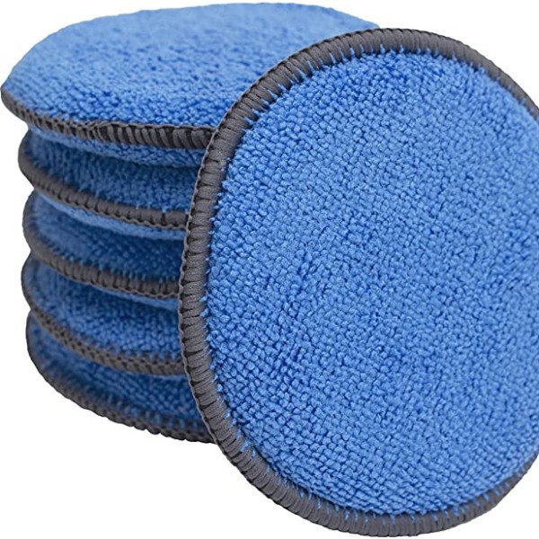 Quality Blue Round 5 Inch Diameter Car Microfiber Towel for sale