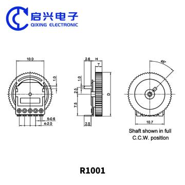 Quality 1K Ohm Dial Wheel Potentiometer For Audio Stereo Volume Switch Control 16x6mm for sale