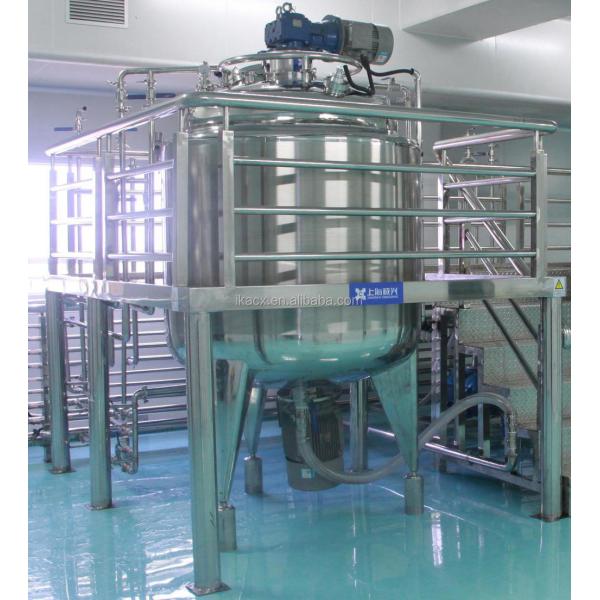 Quality 2000L Shampoo Cosmetic Mixing Tank Single Layer for sale