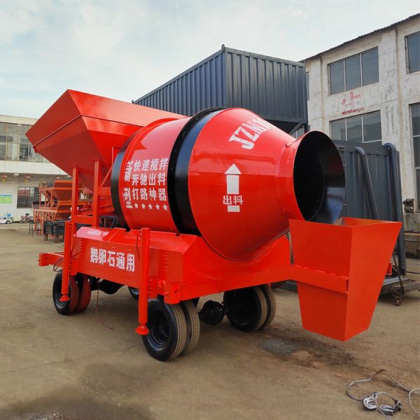 Quality Efficient Red Small Mobile Concrete Mixer 500L Small Portable Concrete Mixers for sale