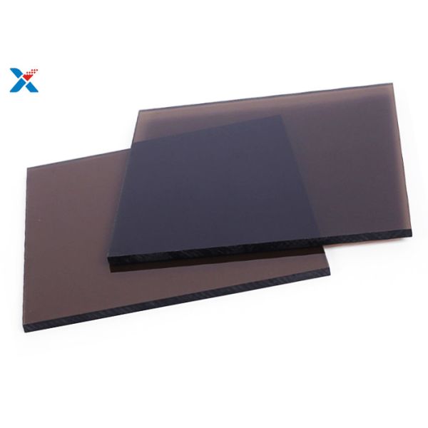 Quality Smoke Gray Transparent Solid Polycarbonate Panel Plastic Roofing Sheet for sale