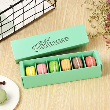 Quality Flexo Printing Food Packaging Box Open Top Eco - Friendly For Macaron for sale