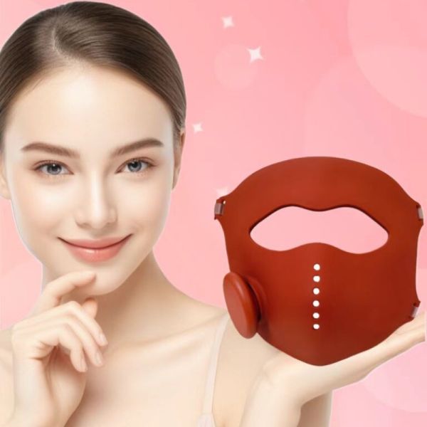 Quality Handheld LED Light Face Mask 40hz Pulse Mode Operation Wrinkle Removing Face Mask for sale