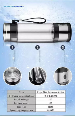 Quality Usb 4w 350ml Hydrogen Rich Water Bottle Portable for sale