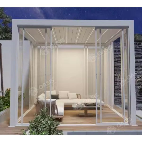 Quality Waterproof Motorized Aluminum Pergola 4x5m 4x6m European Design For Mansions for sale