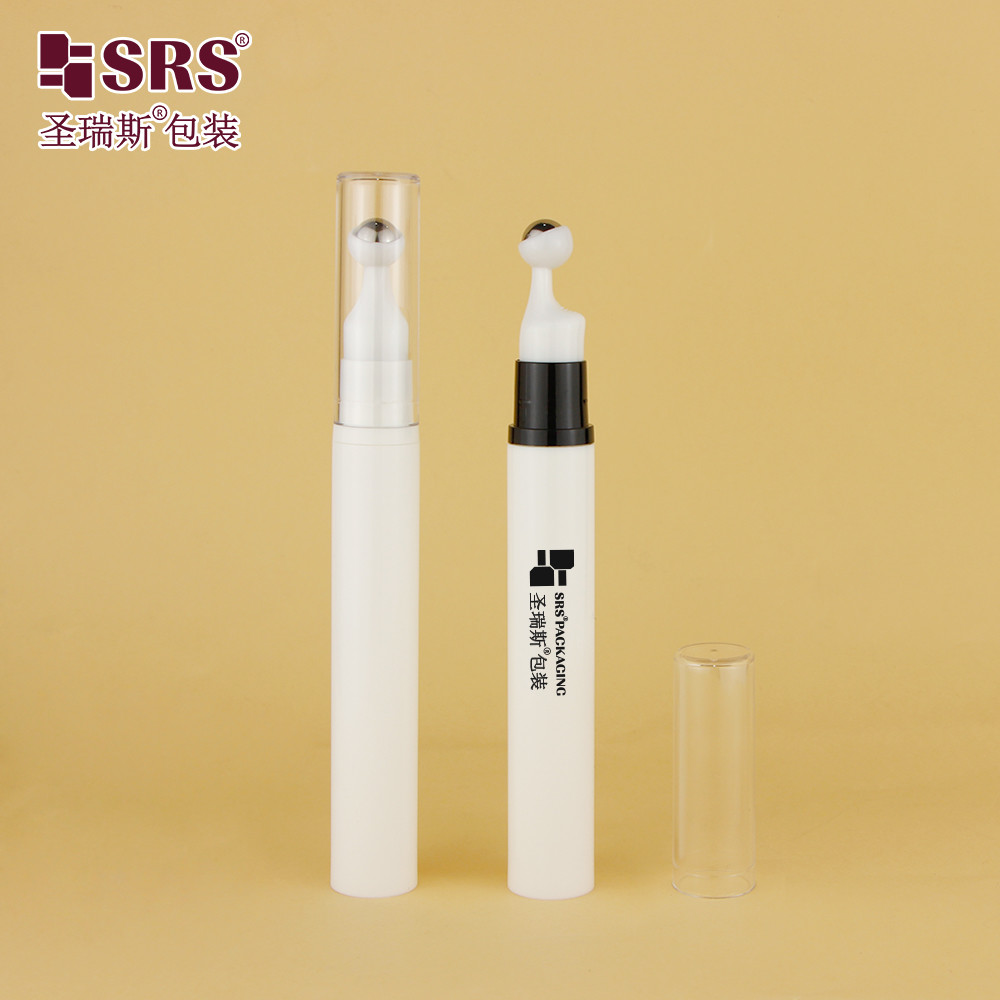 Quality A0031 5ml 10ml 12ml 15ml AS PP Airless Empty Pump Pressing Roller Ball Bottle for sale