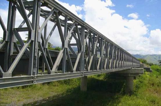 Quality Assembly Steel Bailey Bridge deck truss Concrete Deck , Galvanized for sale