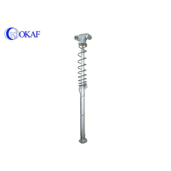 Quality Vehicle Mounted Telescopic Mast Pole , Portable Telescoping Mast Silver Color for sale