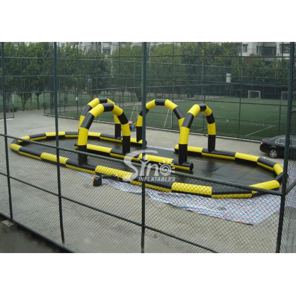 Quality Custom made outdoor N indoor go karts inflatable race track for zorb balls and for sale