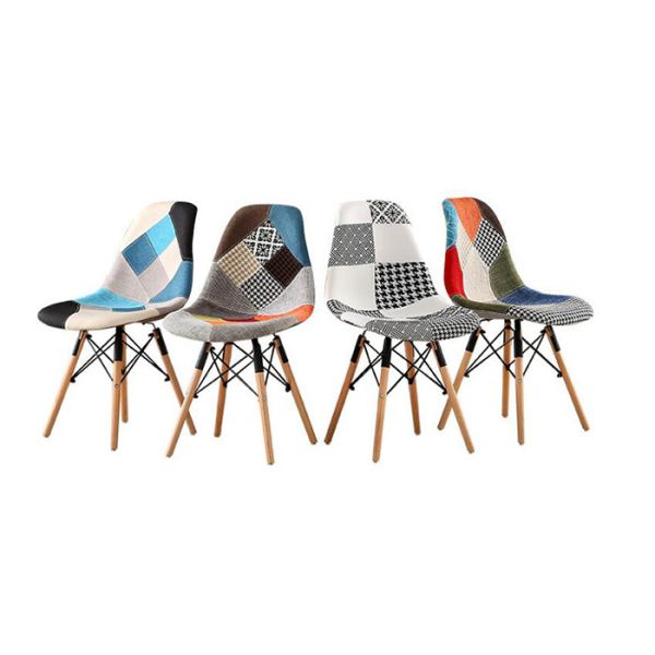 Quality Reusable Patchwork Dining Chair , Colorful Upholstered Dining Chairs for sale