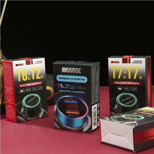 Quality Custom Black Electronics Box with Logo Offset Printing White Cardboard Tuck End for sale