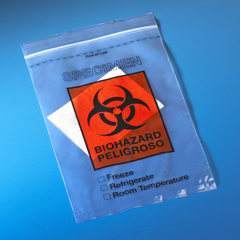 Quality Anti Dust Thickness 180 Micron Biohazard Sample Bags Custom Made for sale