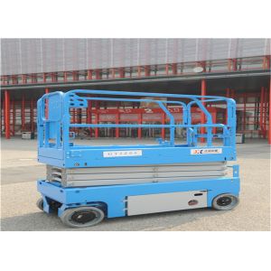 Quality Ten Meters Mobile Scissor Lift Drive Speed Interlock Limits With Hydraulic for sale