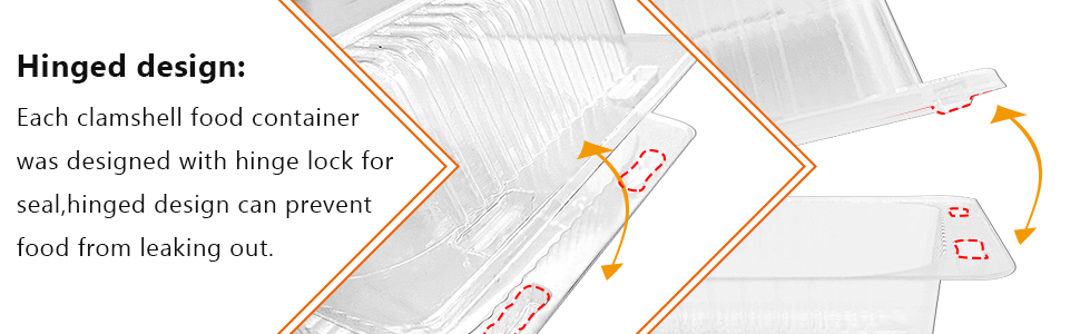 hinged food container