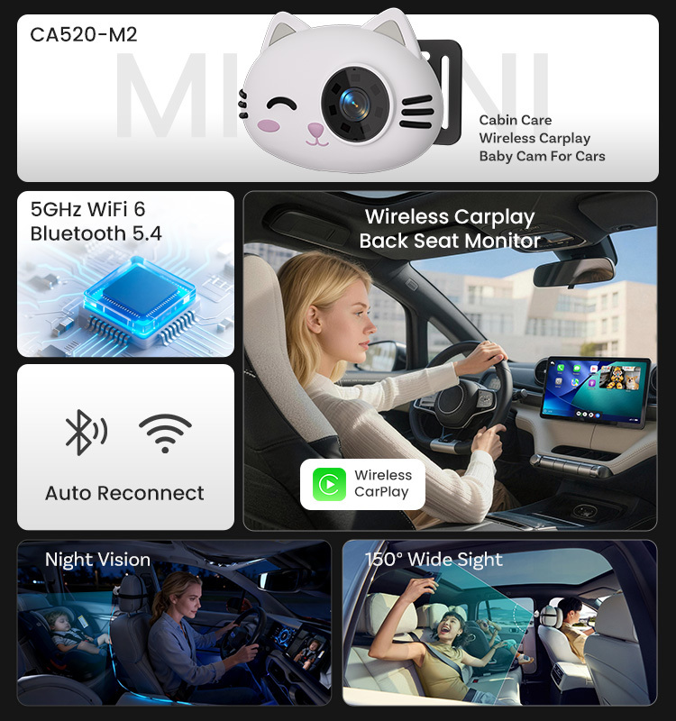 Universal Smart CarPlay Adapter front view showing connectivity features and design