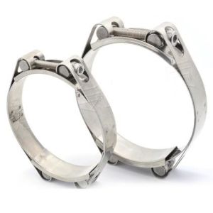 Quality Customized Antirust Double Bolt Hose Clamp / High Pressure Sanitary Clamp for sale