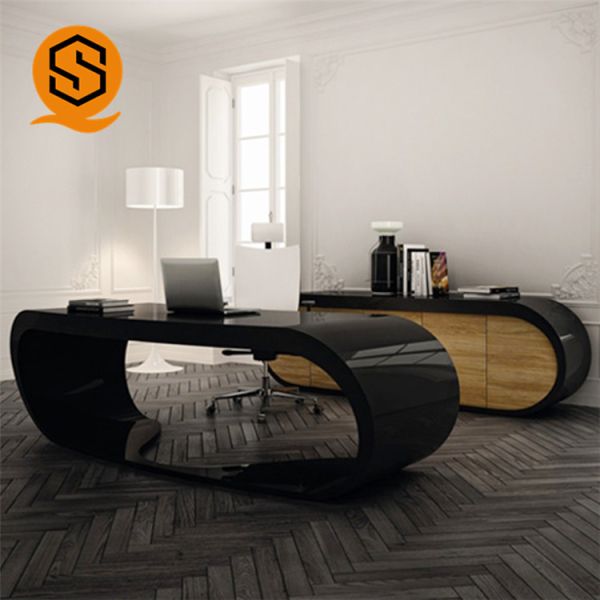 Quality Seamless Solid Surface Office Furniture Artificial Stone White Executive Desk for sale
