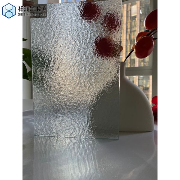 Quality Ultra Clear Tinted Stream Pattern Glass Textured Cabinet and Door Glass Pane for sale