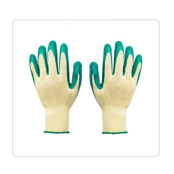 Quality Garden Pruning Yellow Polyester Liner Latex Gloves for sale